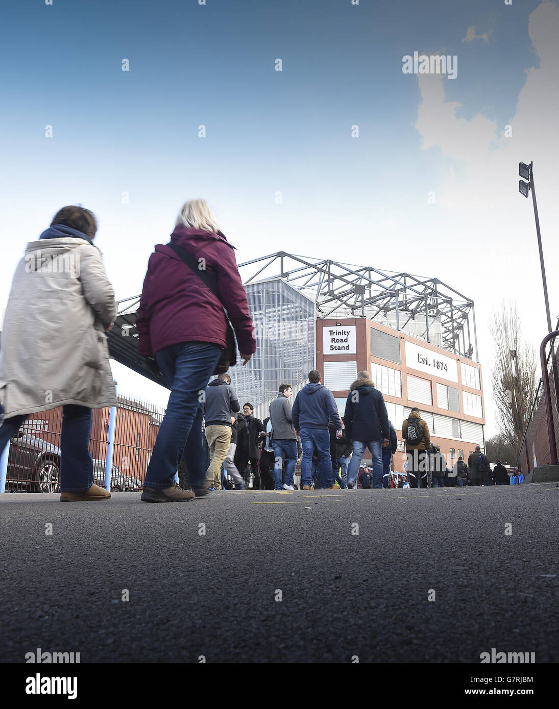 Fans make their way past the Trinity Road stand before the Barclays ...