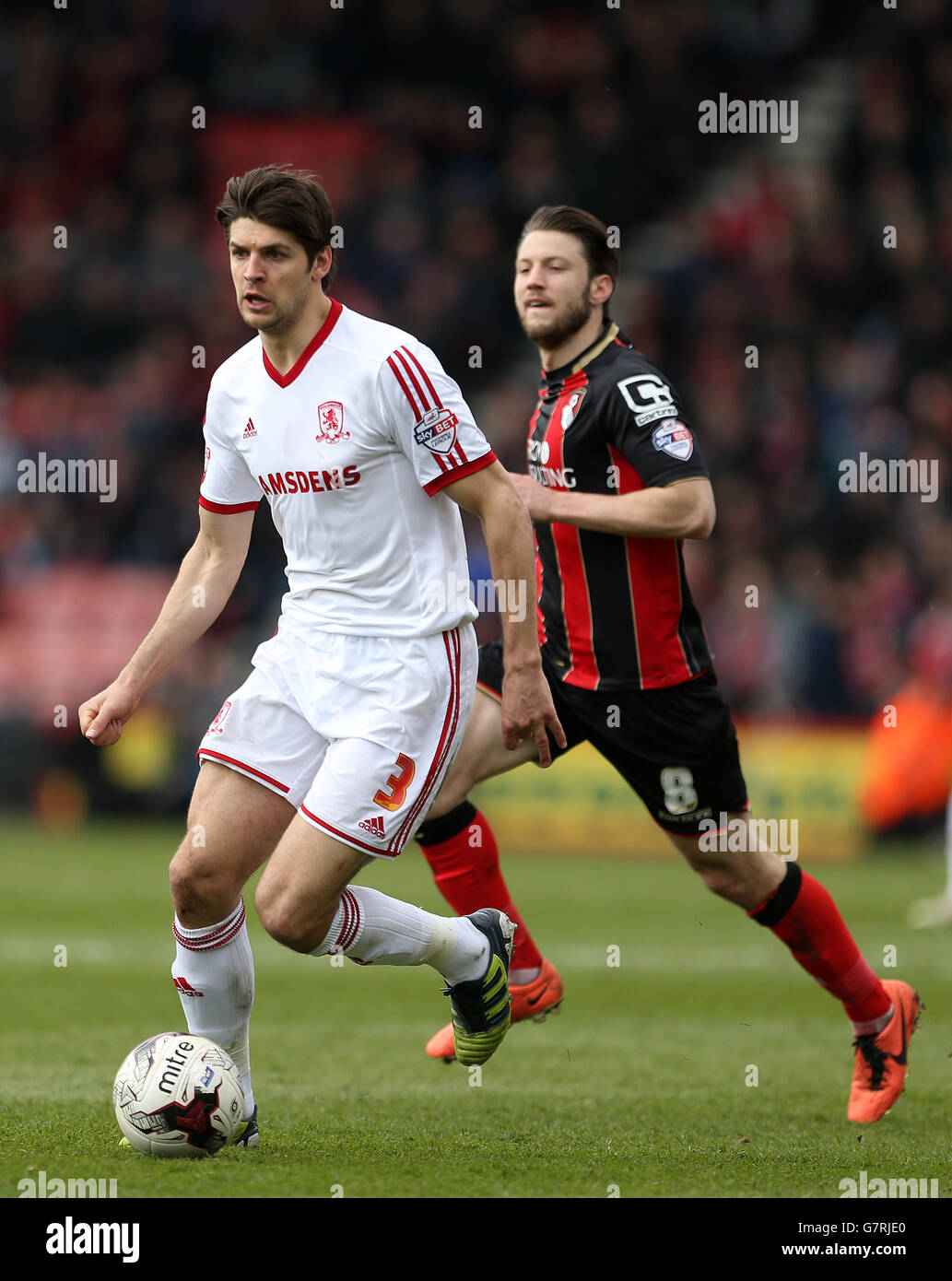 Middlesbrough's George Friend and AFC Bournemouth's Harry Arter during ...