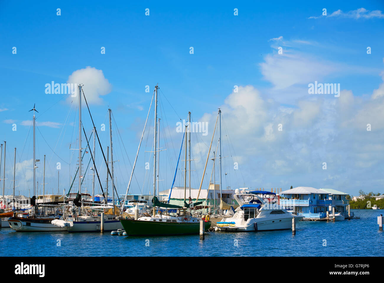 Key West Florida marina in Garrison Bight of Florida USA Stock Photo ...