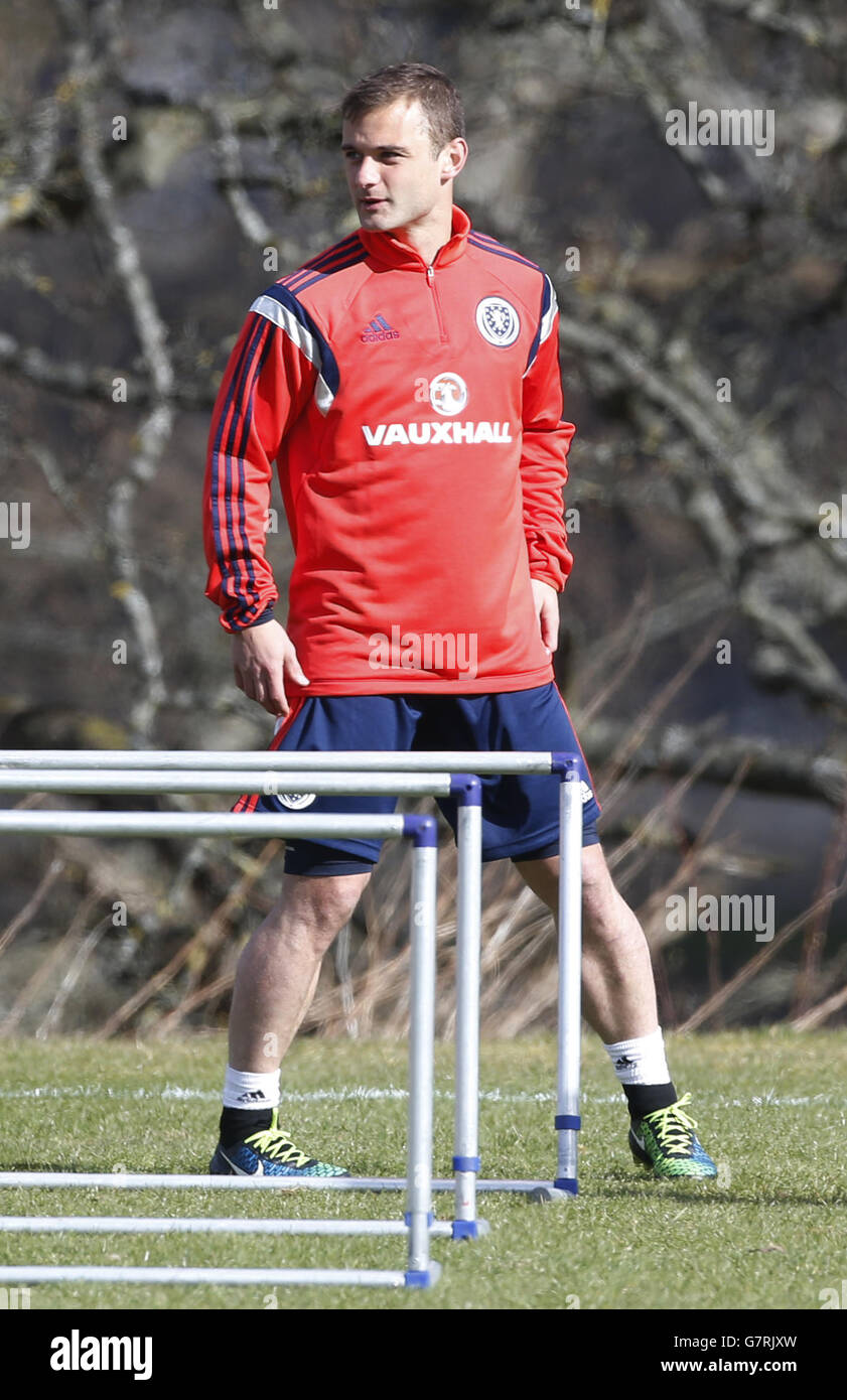 Scotland's Sean Maloney during the training session at Mar Hall ...