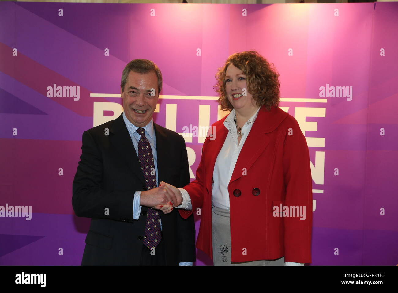 Ukip leader Nigel Farage with Harriet Yeo who was today named as Ukip's ...