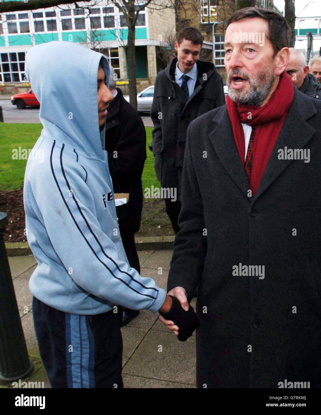David Blunkett the former Home Secretary visiting Keighley, where he ...