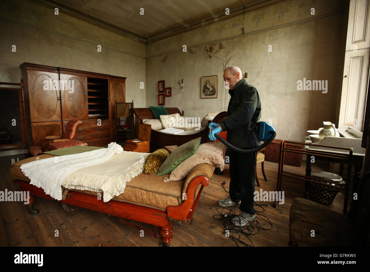 English Heritage spring cleaning Stock Photo - Alamy
