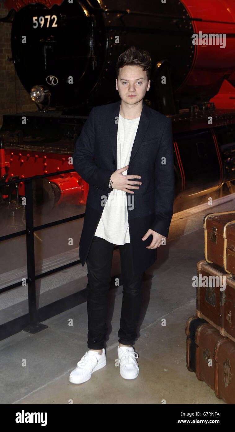 Conor Maynard attending the launch of the Hogwarts Express Steam Engine ...