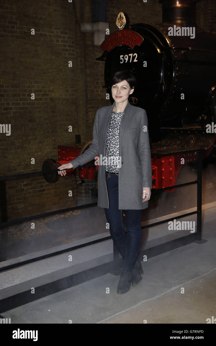 Emma Willis attending the launch of the Hogwarts Express Steam Engine ...