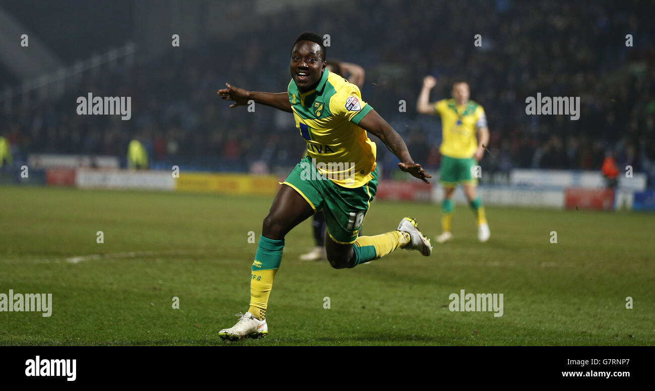 Norwich City's Jamar Loza celebrates scoring during the Sky Bet ...