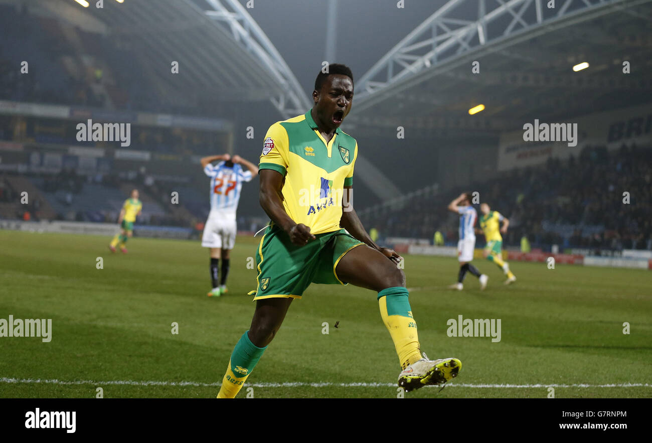 Norwich City's Jamar Loza celebrates scoring during the Sky Bet ...