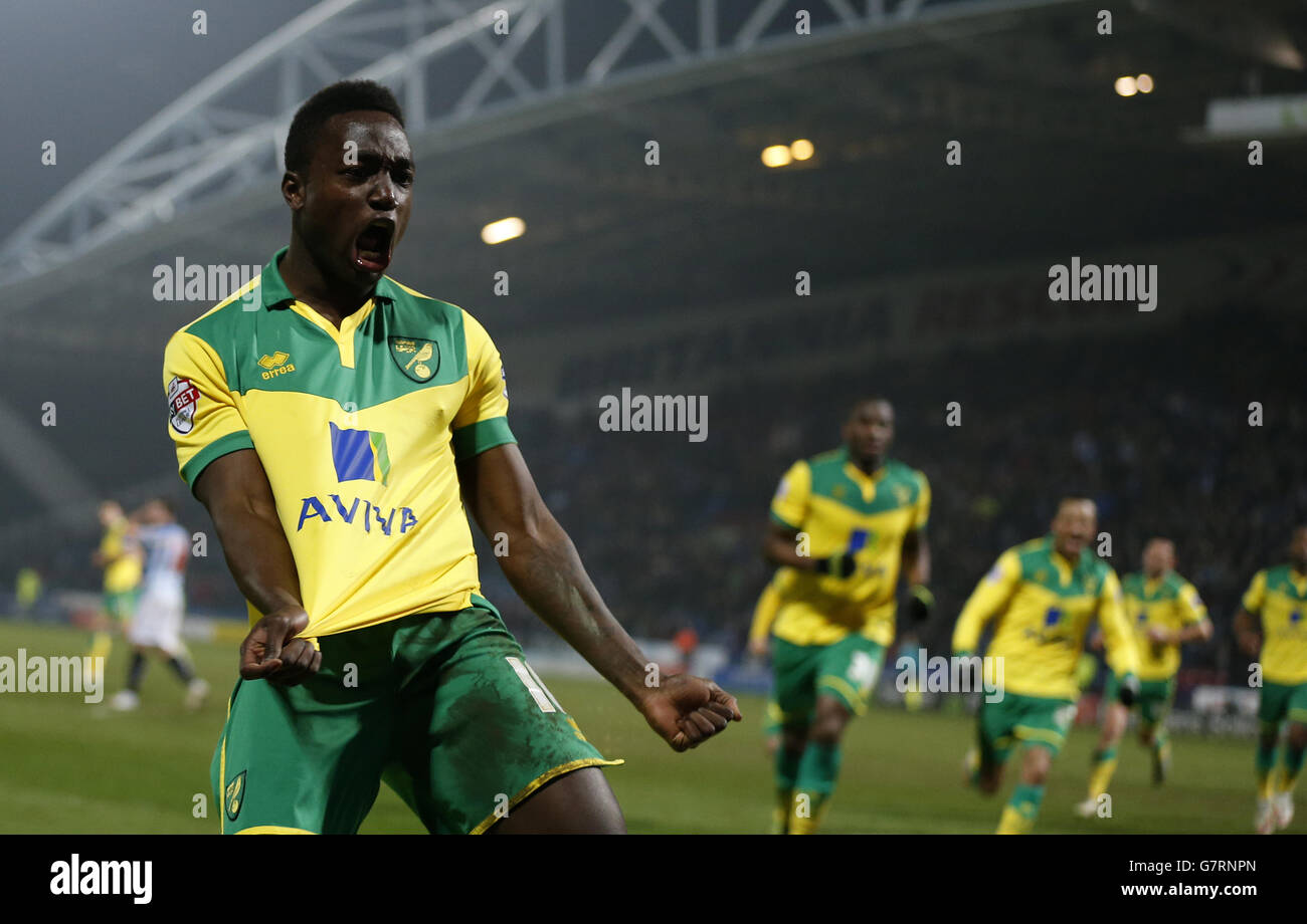 Norwich City's Jamar Loza celebrates scoring during the Sky Bet ...