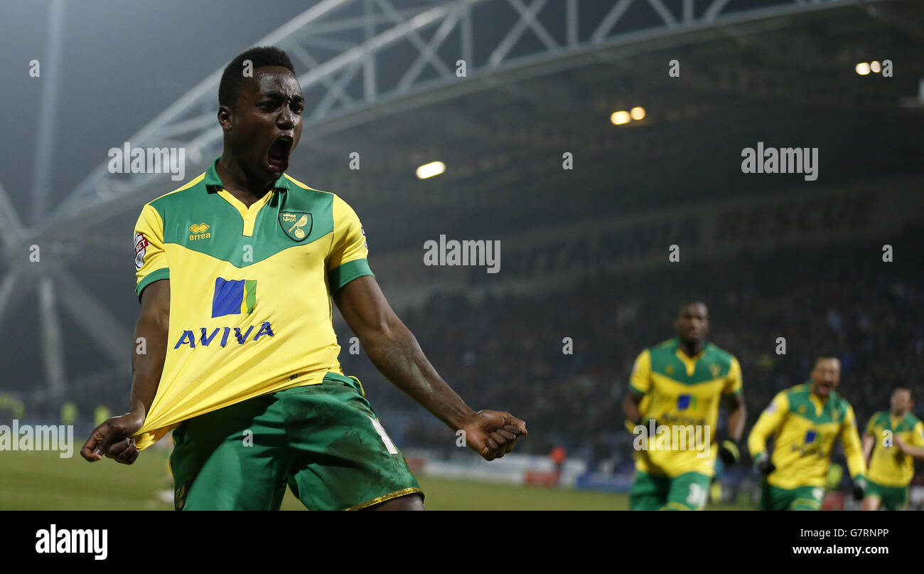 Norwich City's Jamar Loza celebrates scoring during the Sky Bet ...