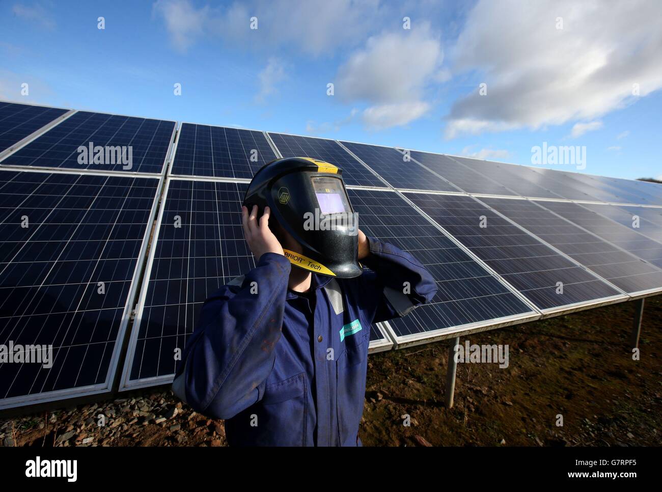 Edinburgh College engineering student Aidan Legge views the solar ...