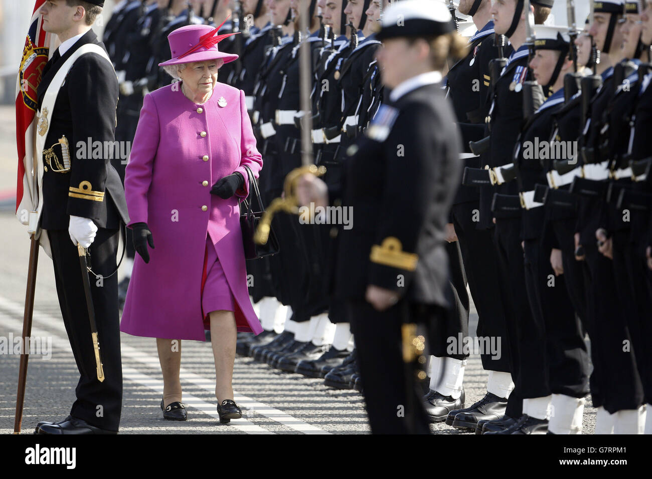 Royal visit to HMS Ocean - HM Naval Base Devonport Stock Photo - Alamy