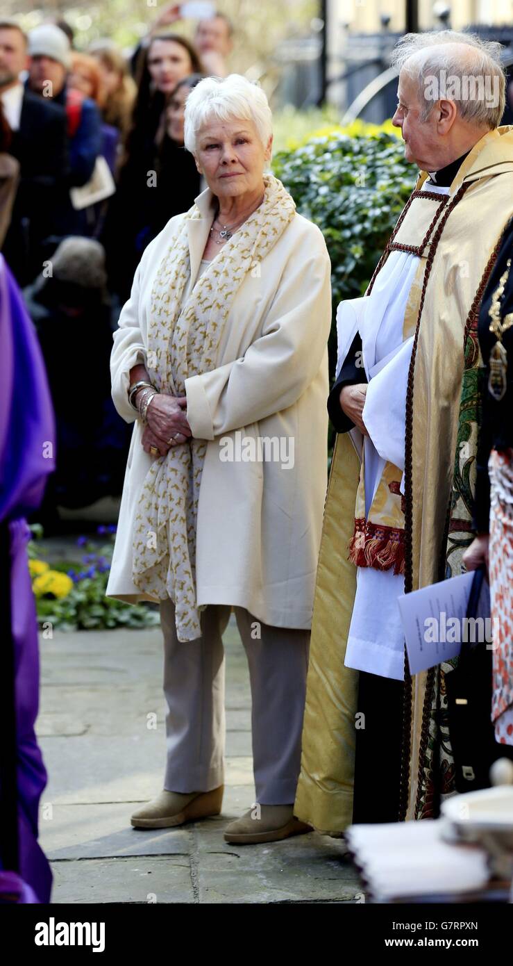 Dame Judi Dench attends an unveiling ceremony for artist Bruce Denny's ...