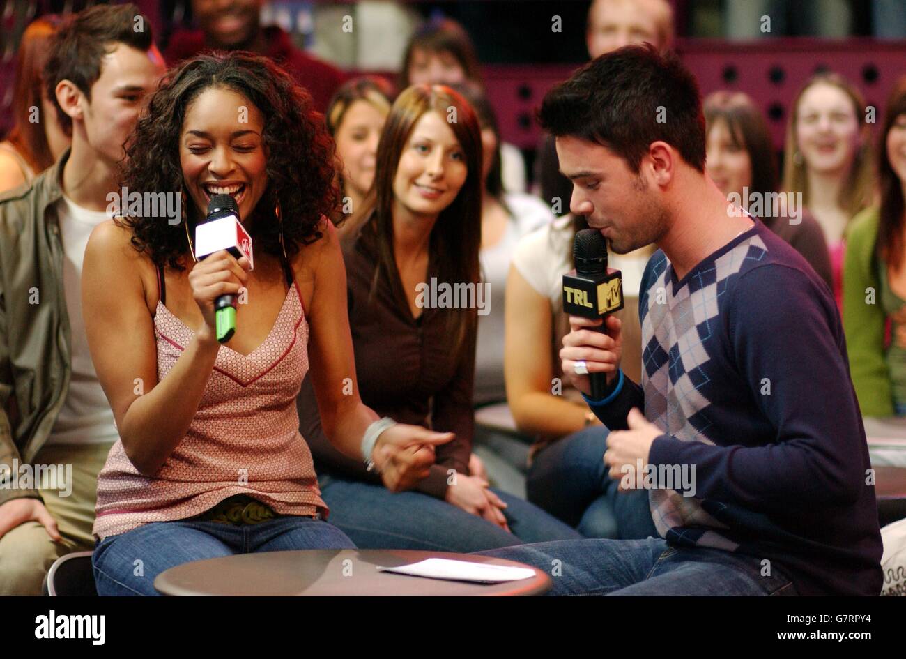 MTV's TRL - Total Request Live - Leicester Square. Singer Keisha White ...