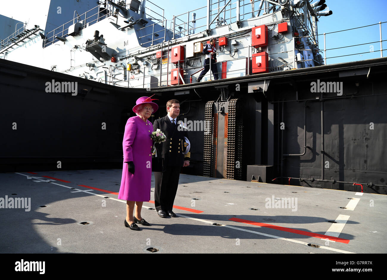 Royal visit to HMS Ocean - HM Naval Base Devonport Stock Photo - Alamy
