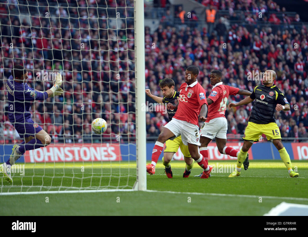 Bristol City's Mark Little scores their second goal during the ...