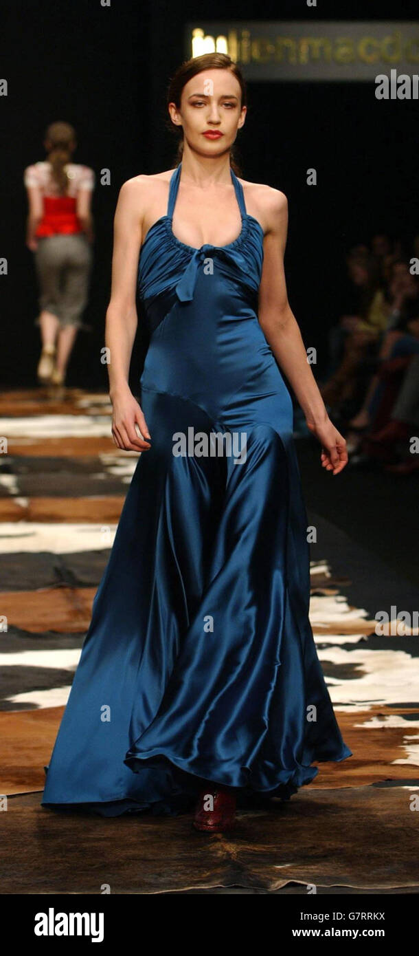 Model Elizabeth Jagger wears a creation by Welsh fashion designer ...