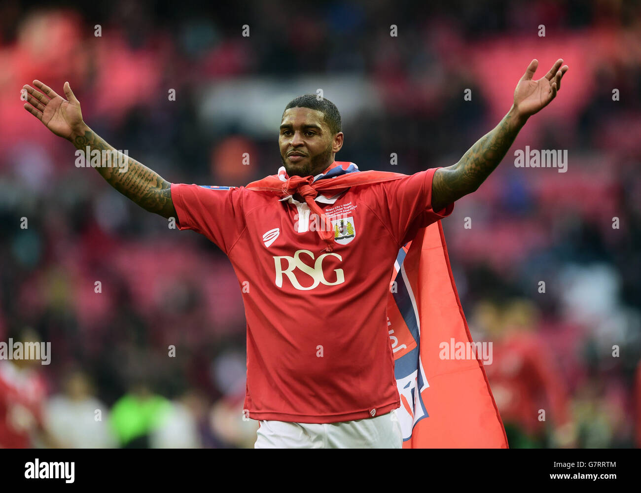 Bristol City's Mark Little celebrates victory after the Johnstone's ...