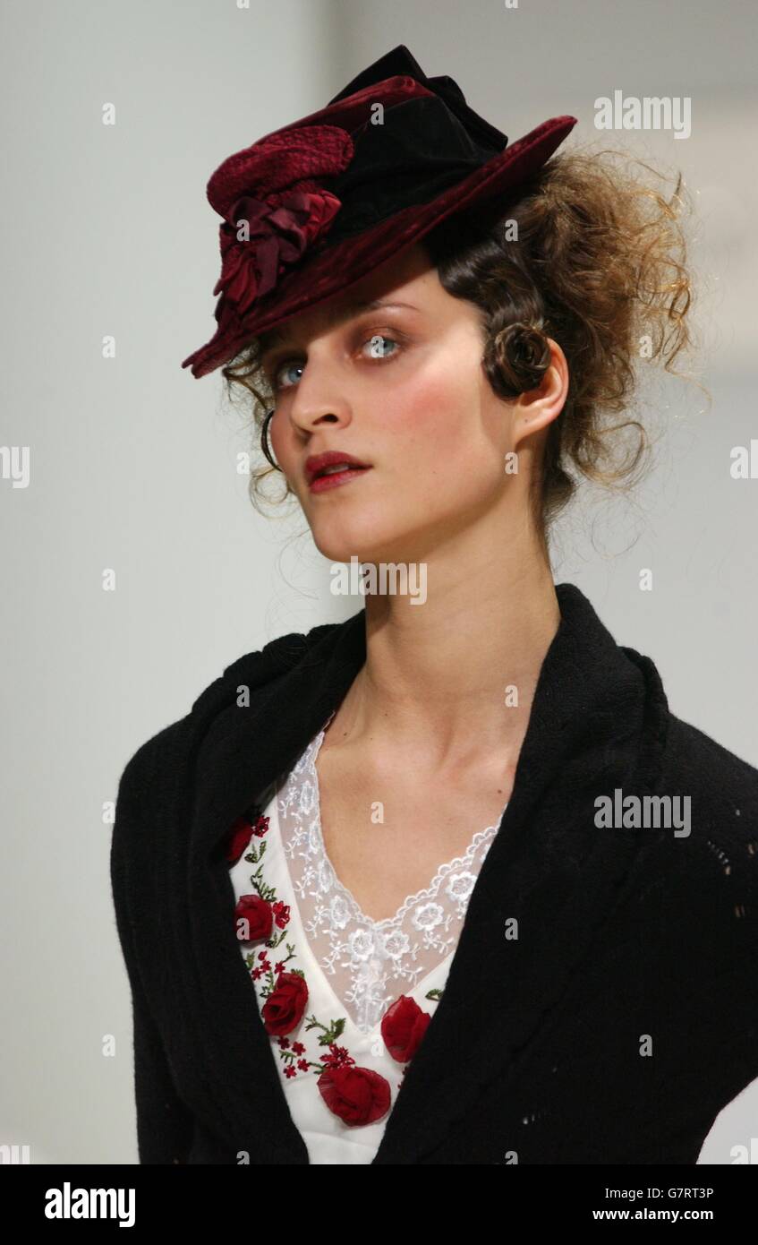 A model wears a creation by Ronit Zilkha during her show Stock Photo ...