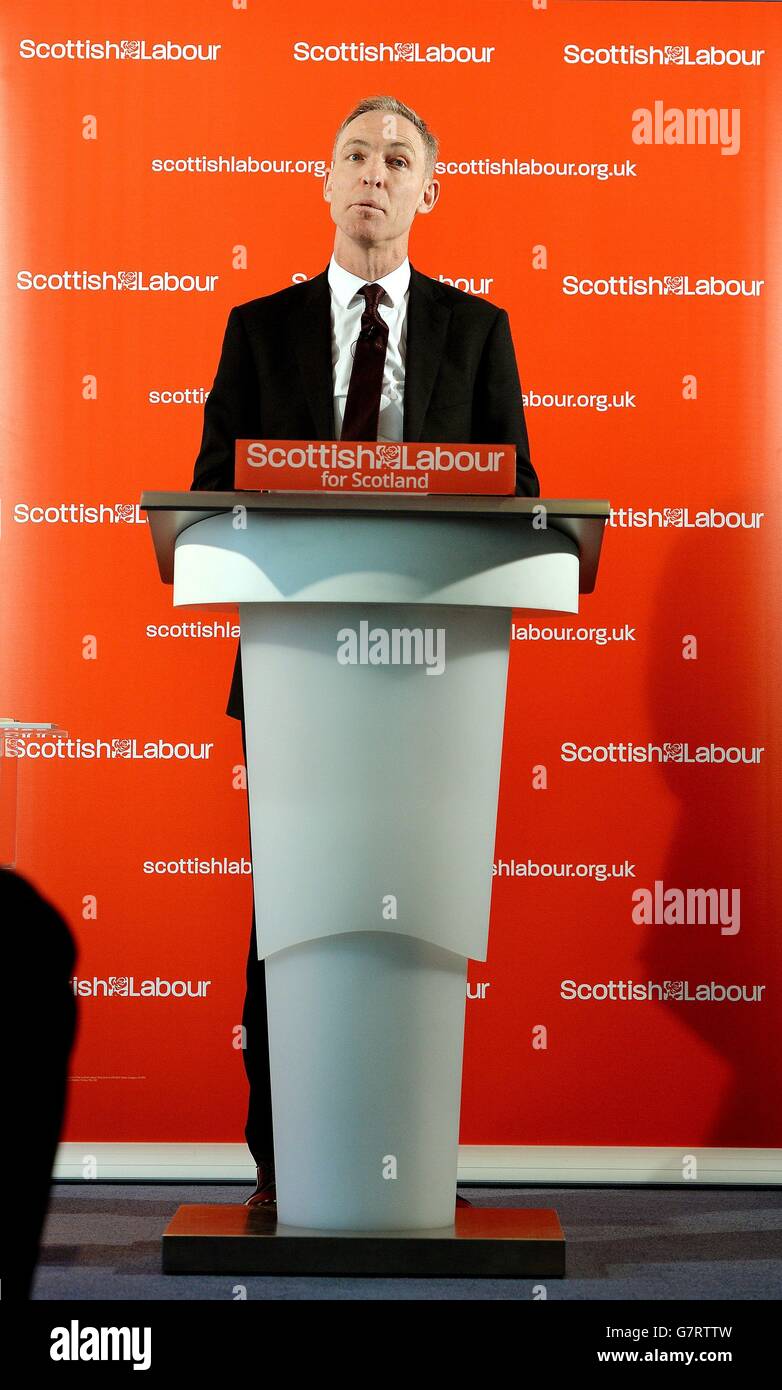 Scottish Labour leader Jim Murphy during a speech in the City of London ...