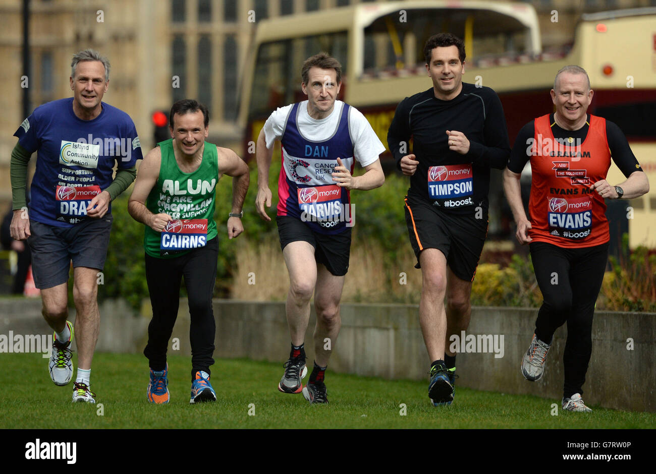 Five MP's running in the London Marathon (left to right) Richard Drax ...