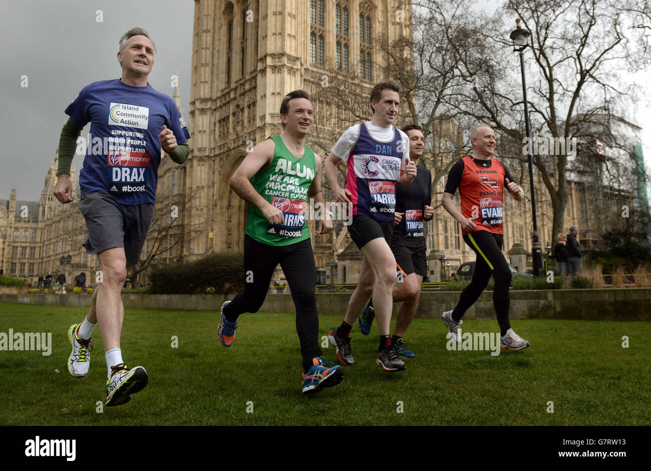 Five MP's running in the London Marathon (left to right) Richard Drax ...