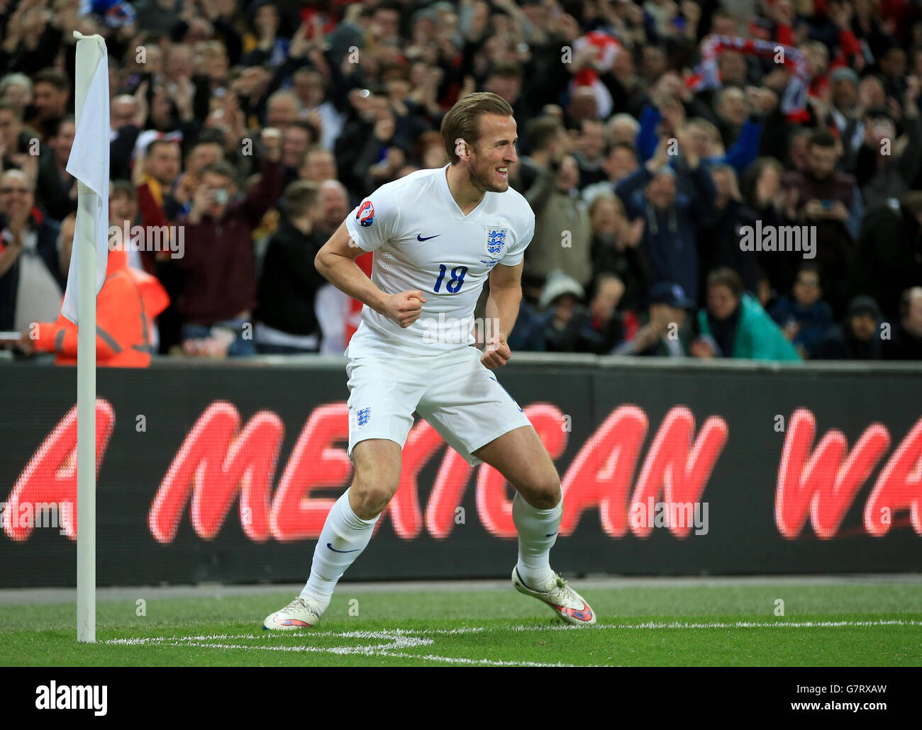England's Harry Kane celebrates scoring his sides 4th goal of the game ...