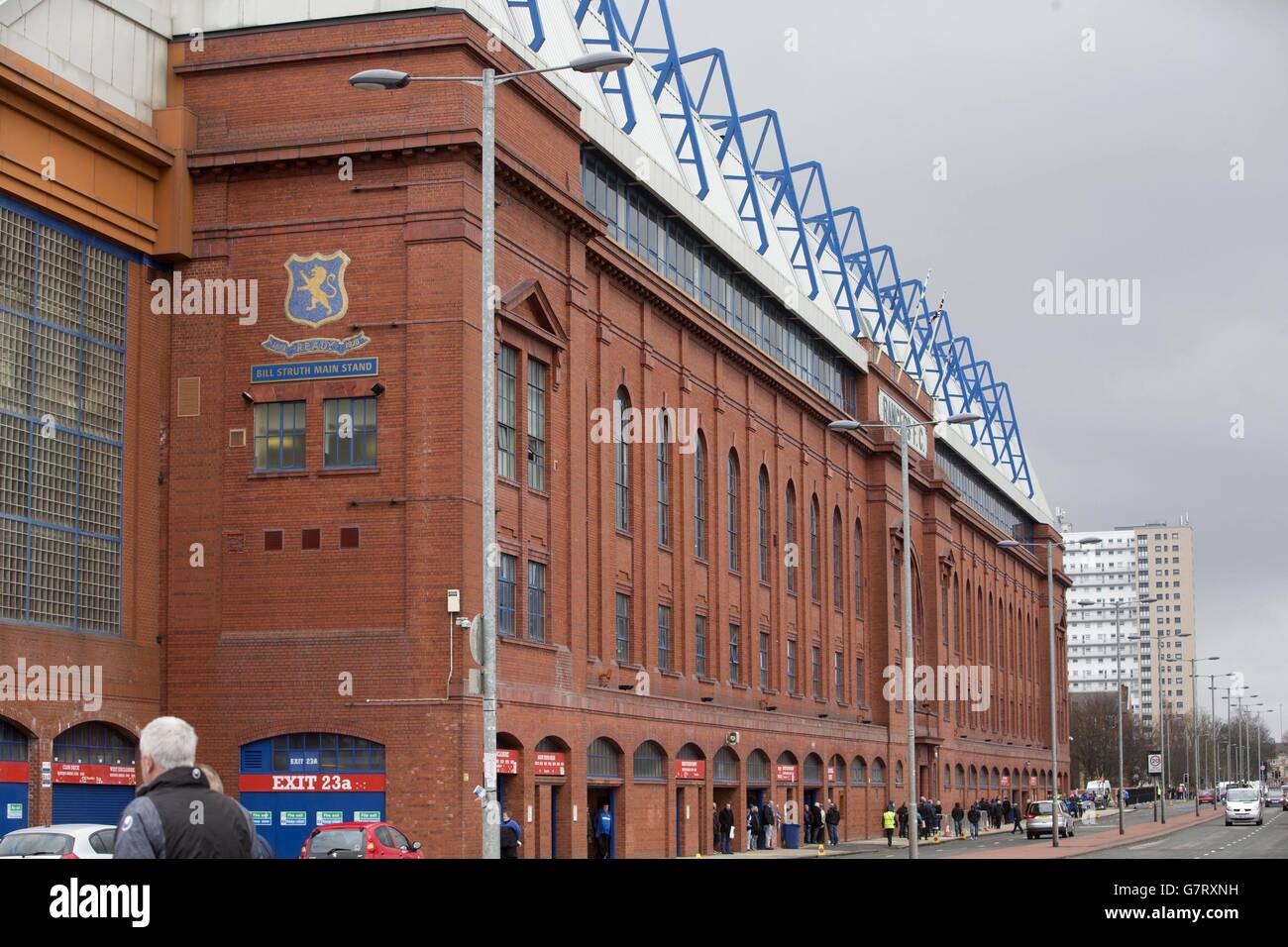 The exterior ibrox before scottish championship match ibrox hi-res ...