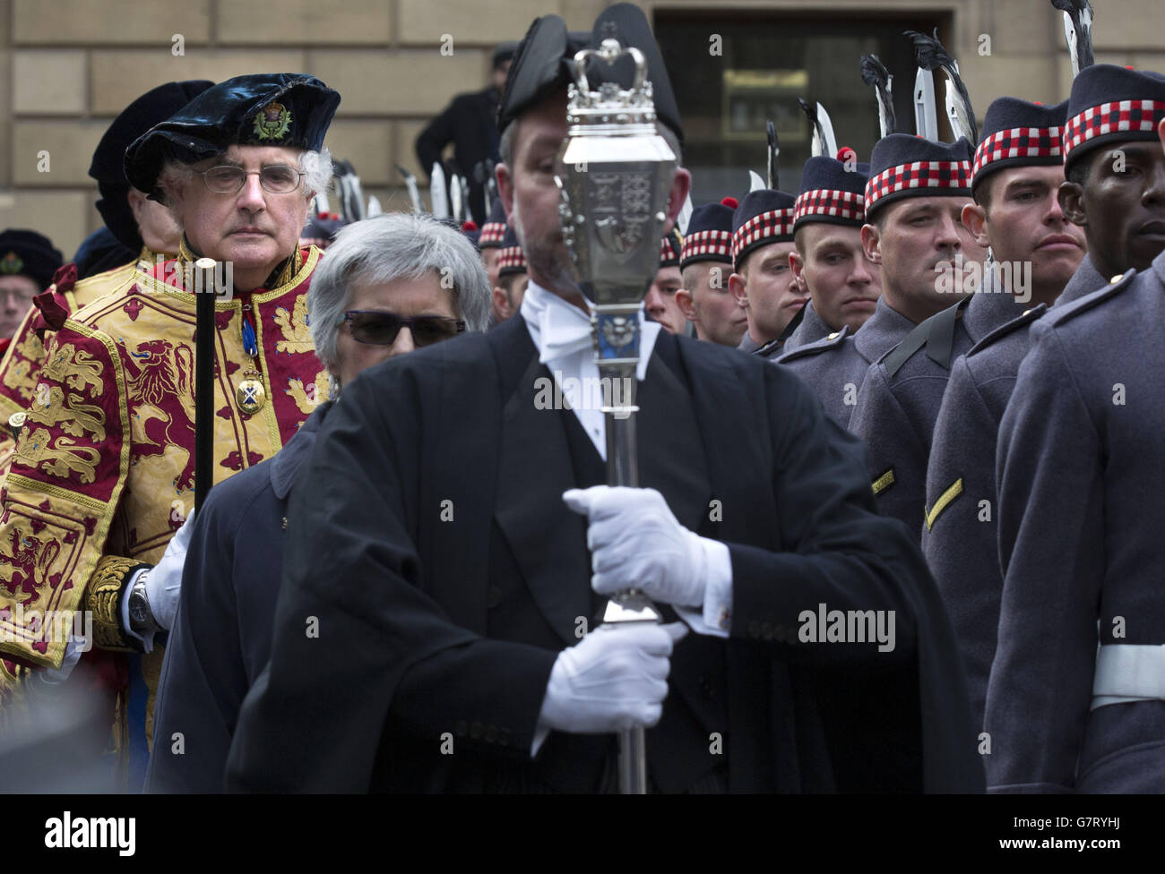 Ceremony for the summoning of a new parliament, where the Lord Lyon ...