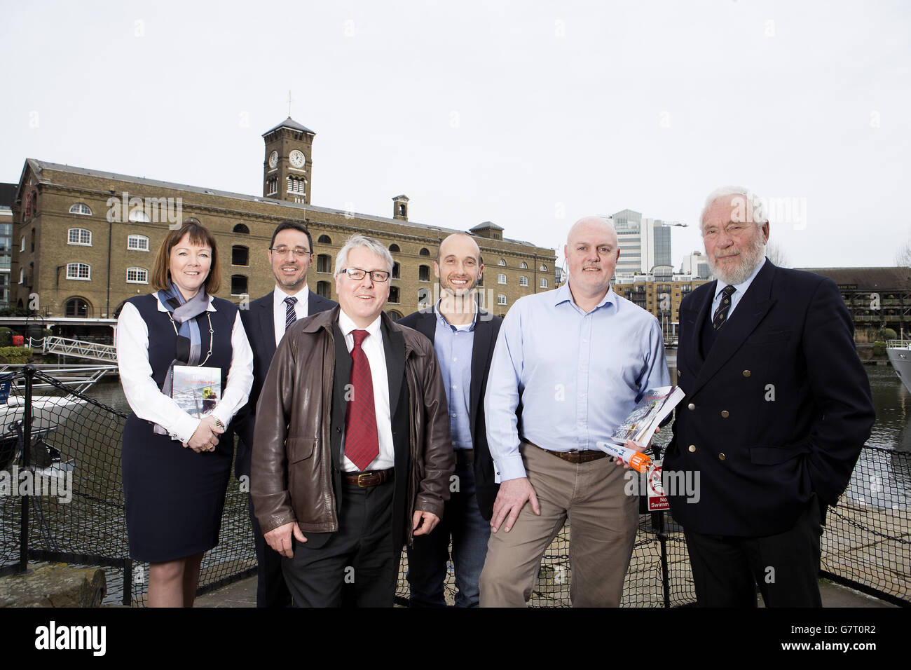 Andrew Taylor, (second right) survivor of man overboard incident in the ...