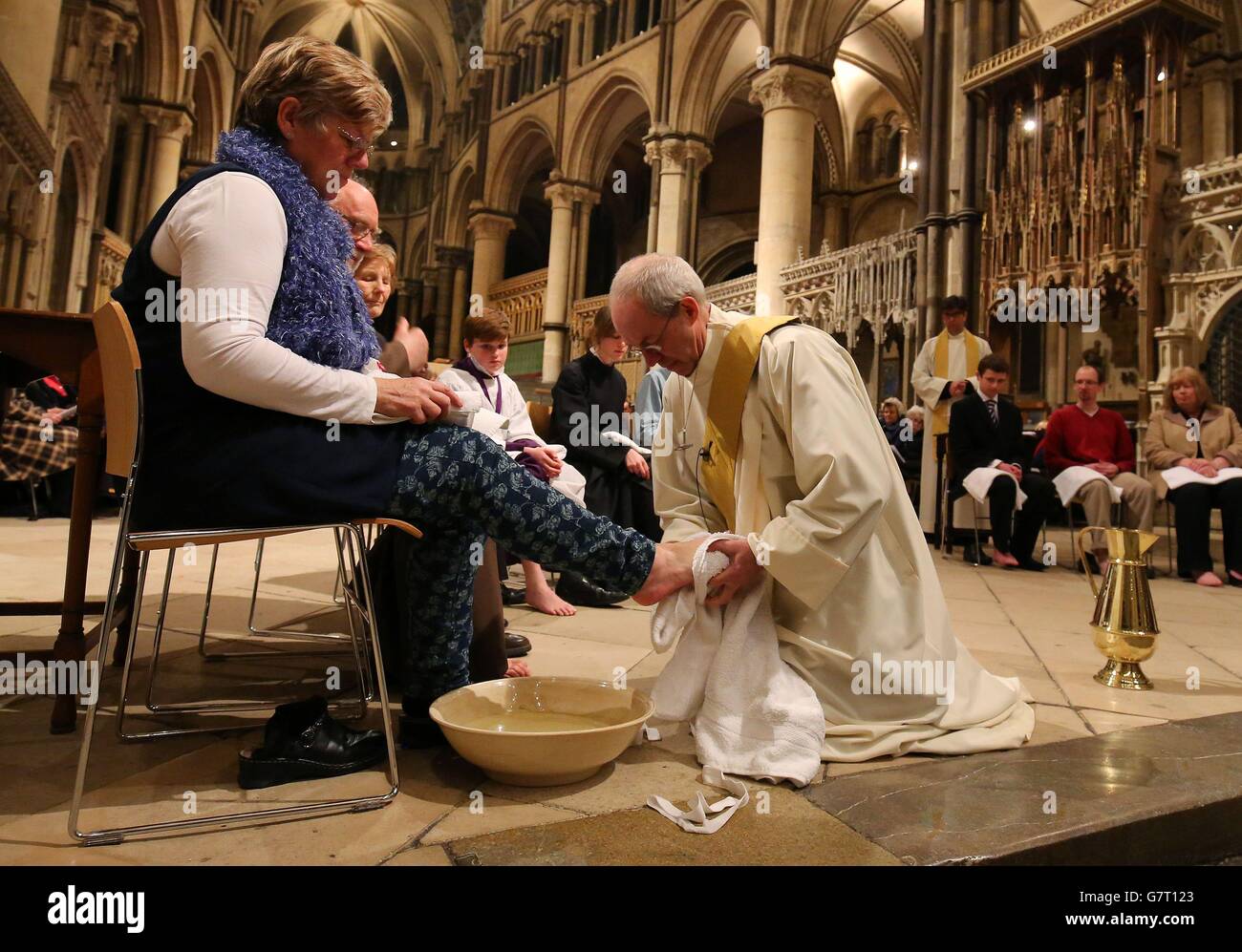 Maundy Thursday service Stock Photo - Alamy