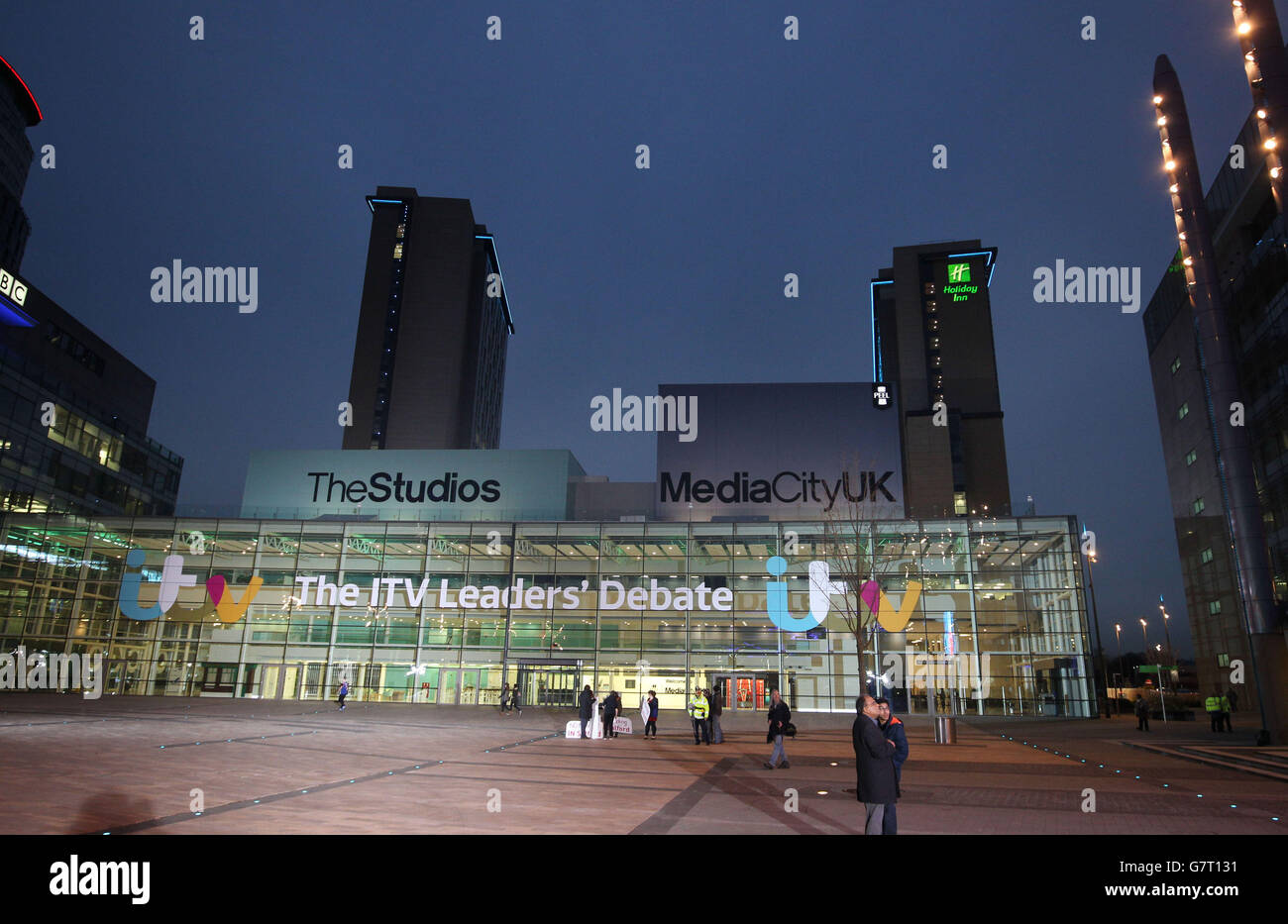 The ITV Studios at MediaCityUK in Salford Quays, Greater Manchester ...