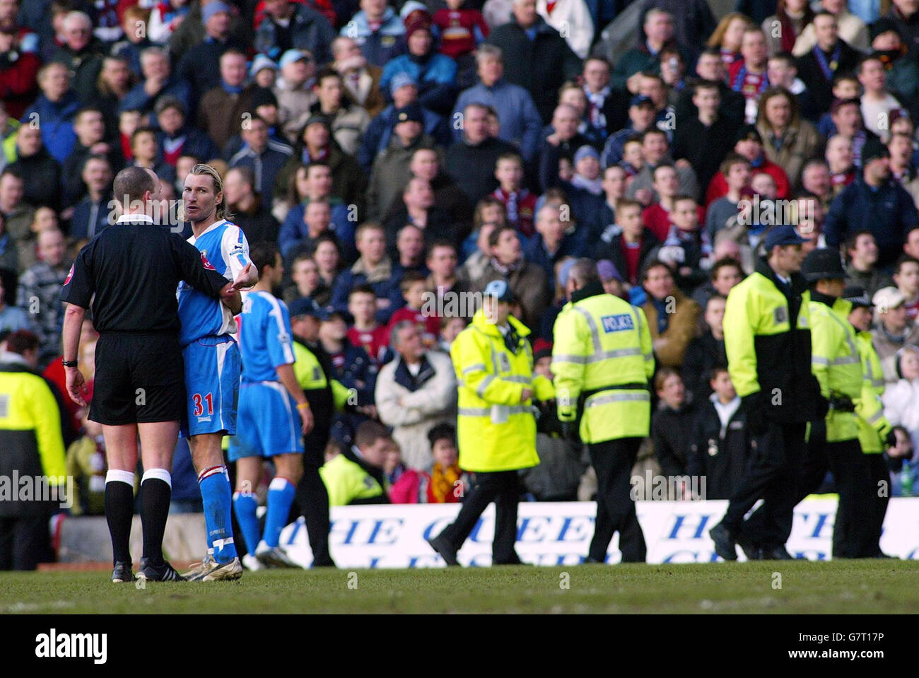 Sport football action police security hooligan pitch invasion hi-res ...