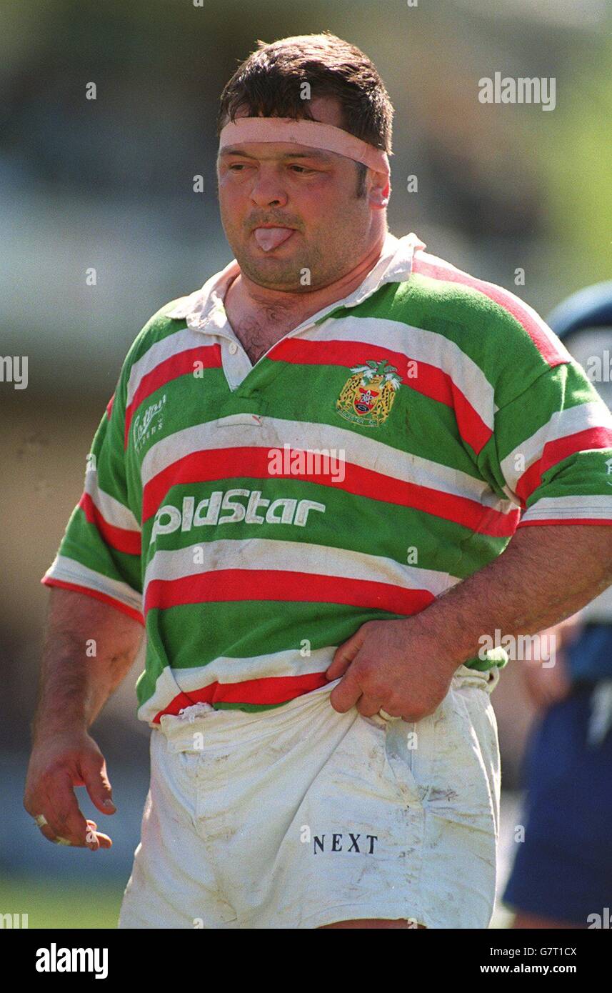 Rugby Union. Bath v Leicester. Darren Garforth, Leicester Stock Photo ...