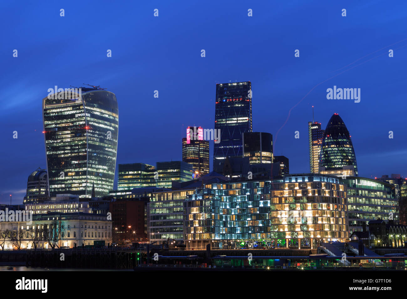 A general view across the river in London showing 20 Fenchurch Street ...