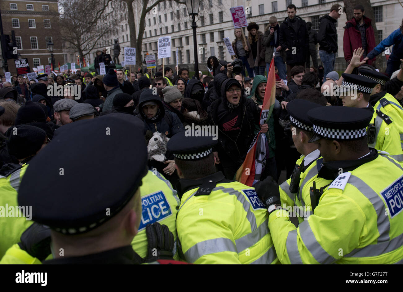 Anti-Islamic protest - London Stock Photo - Alamy
