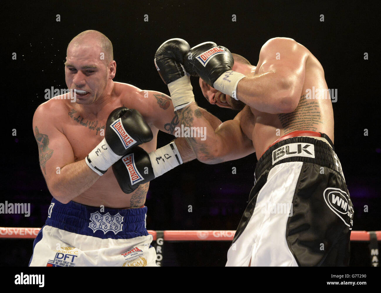 Jon-Lewis Dickinson (right) and Stephen Simmons during their WBC ...