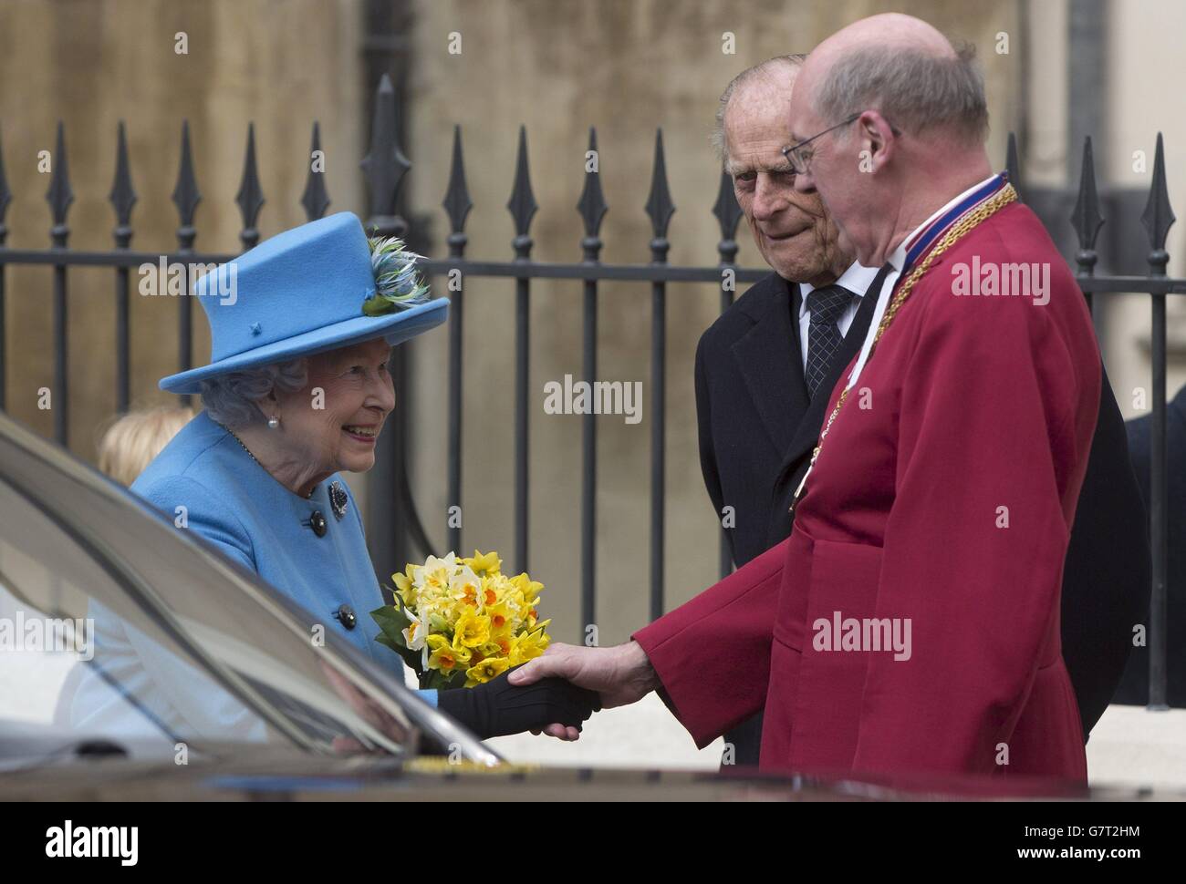 Royals at Easter Sunday service - Windsor Stock Photo - Alamy