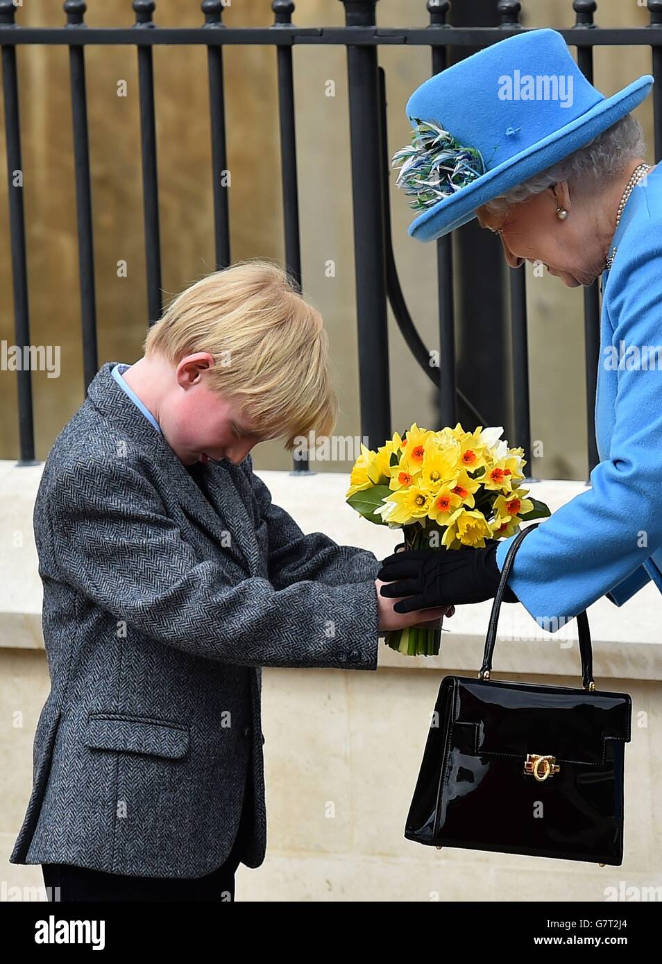 Royals at Easter Sunday service - Windsor Stock Photo - Alamy