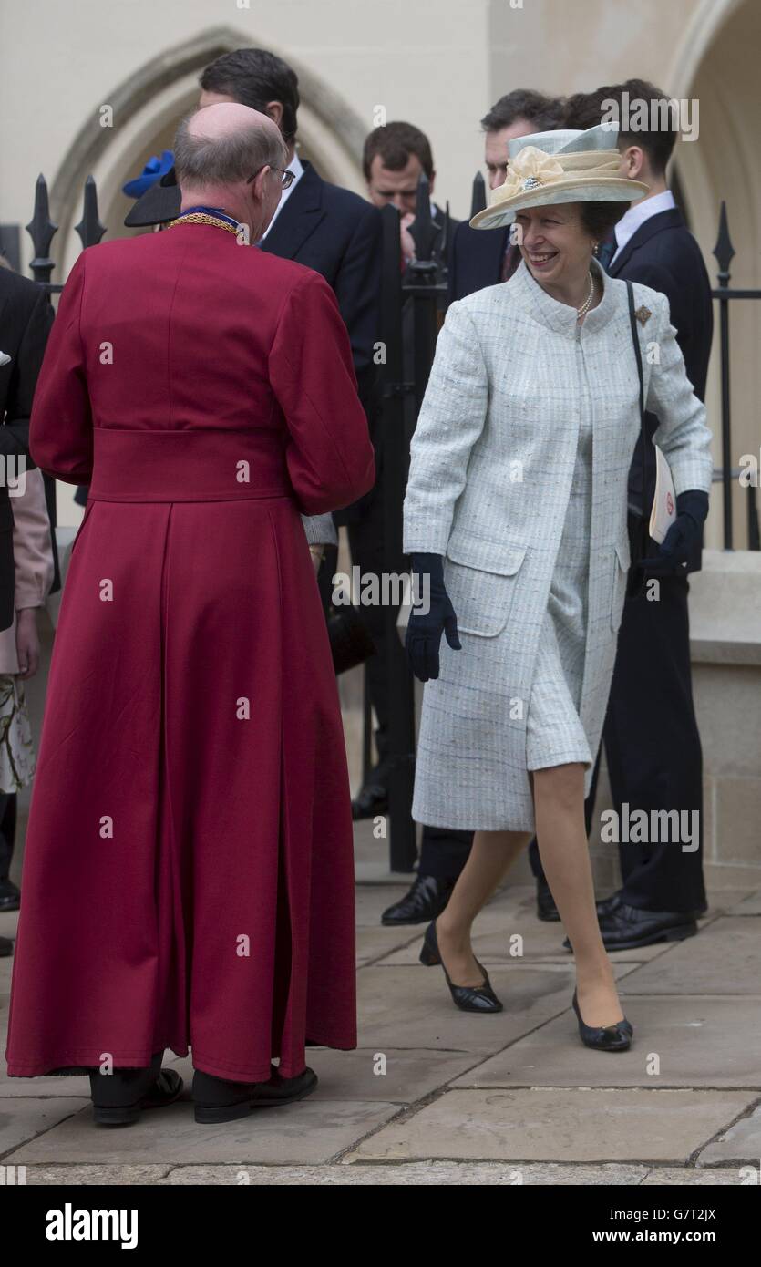 Royals at Easter Sunday service - Windsor Stock Photo - Alamy