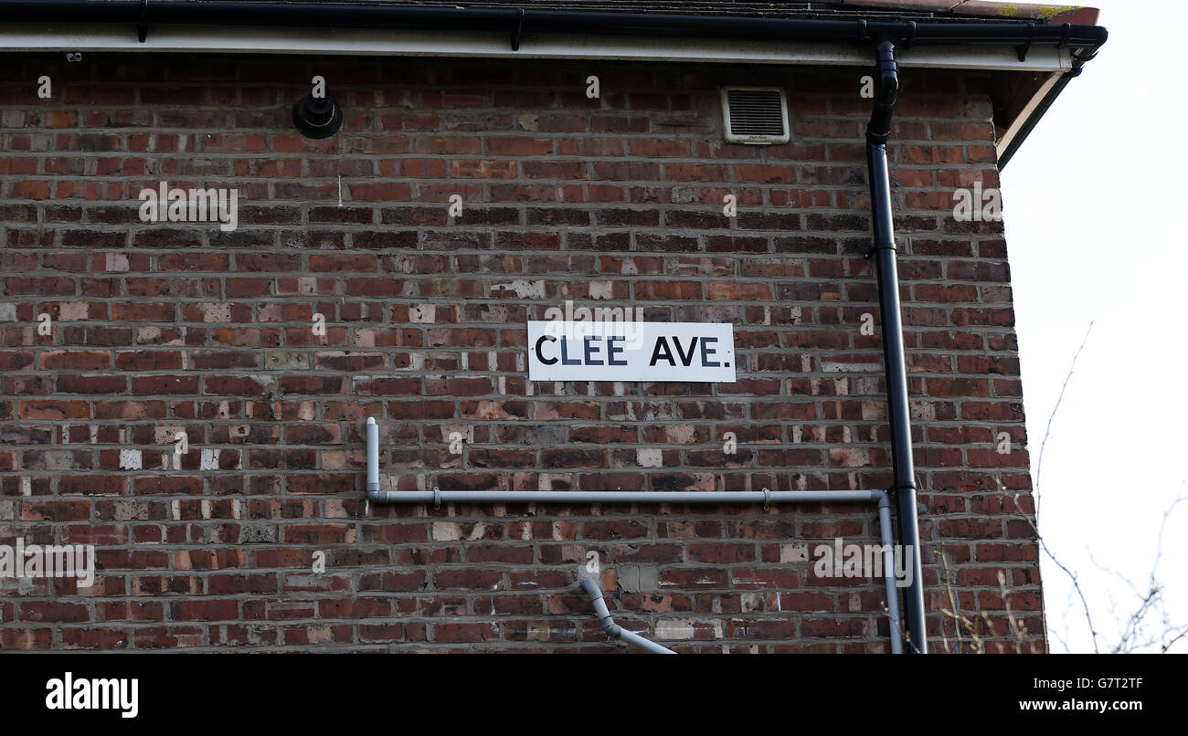 A street sign of Clee Avenue in Longsight, Manchester, where a 16-year ...