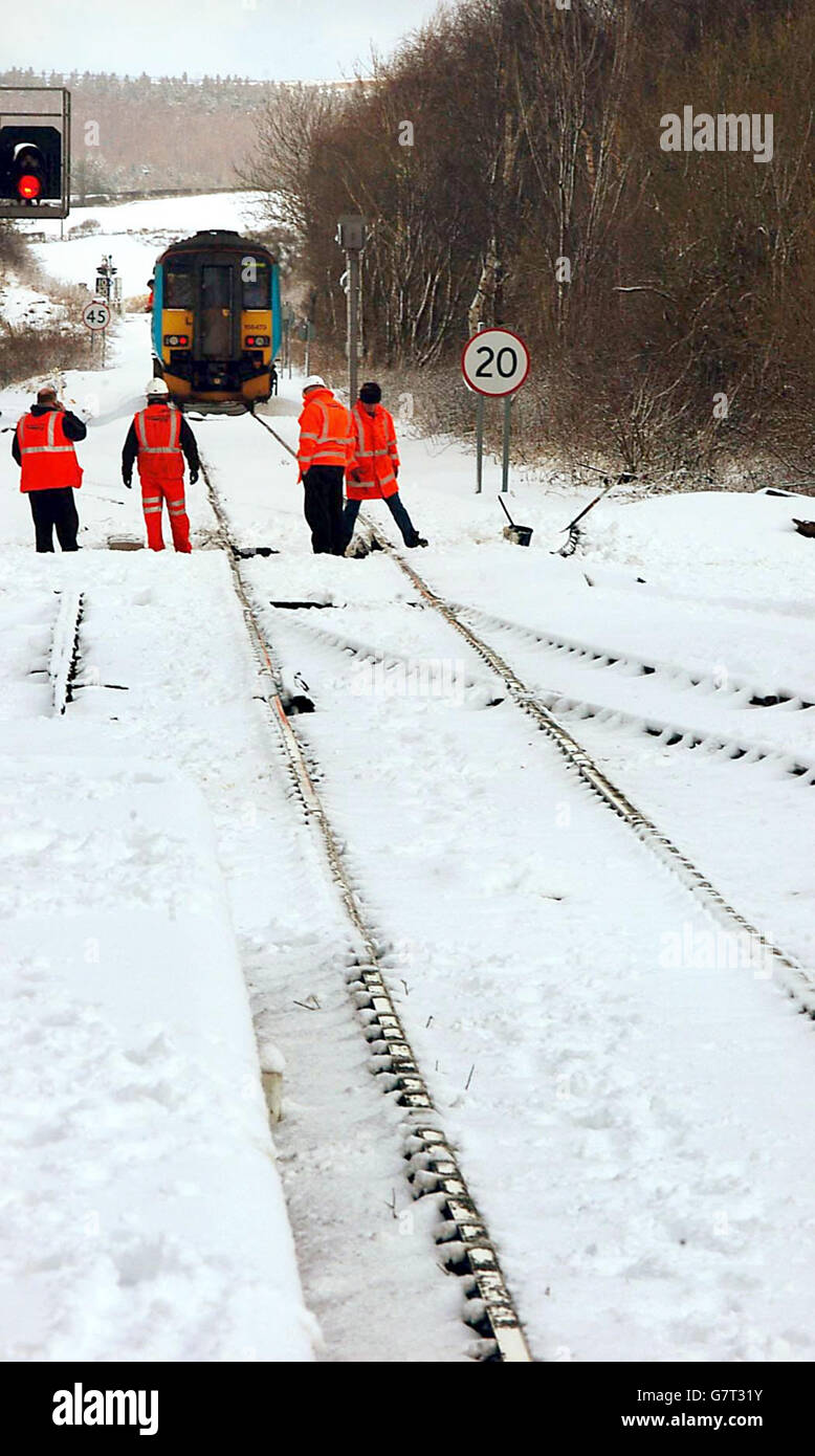 Heavy snowfalls caused disruption on rail tracks in the north of ...