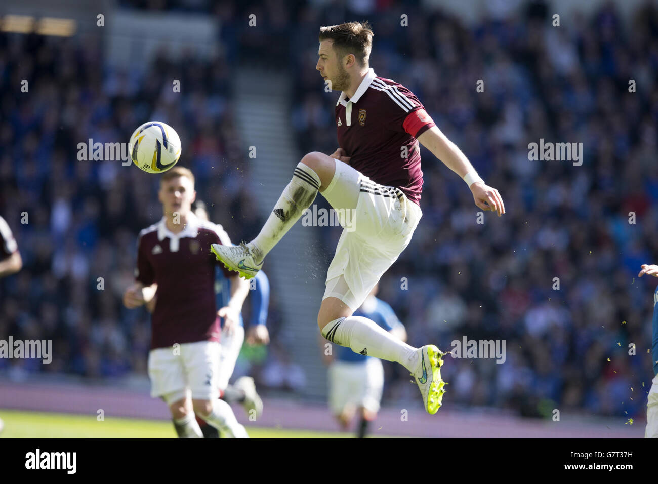 Hearts Danny Wilson during the Scottish Championship match at Ibrox ...