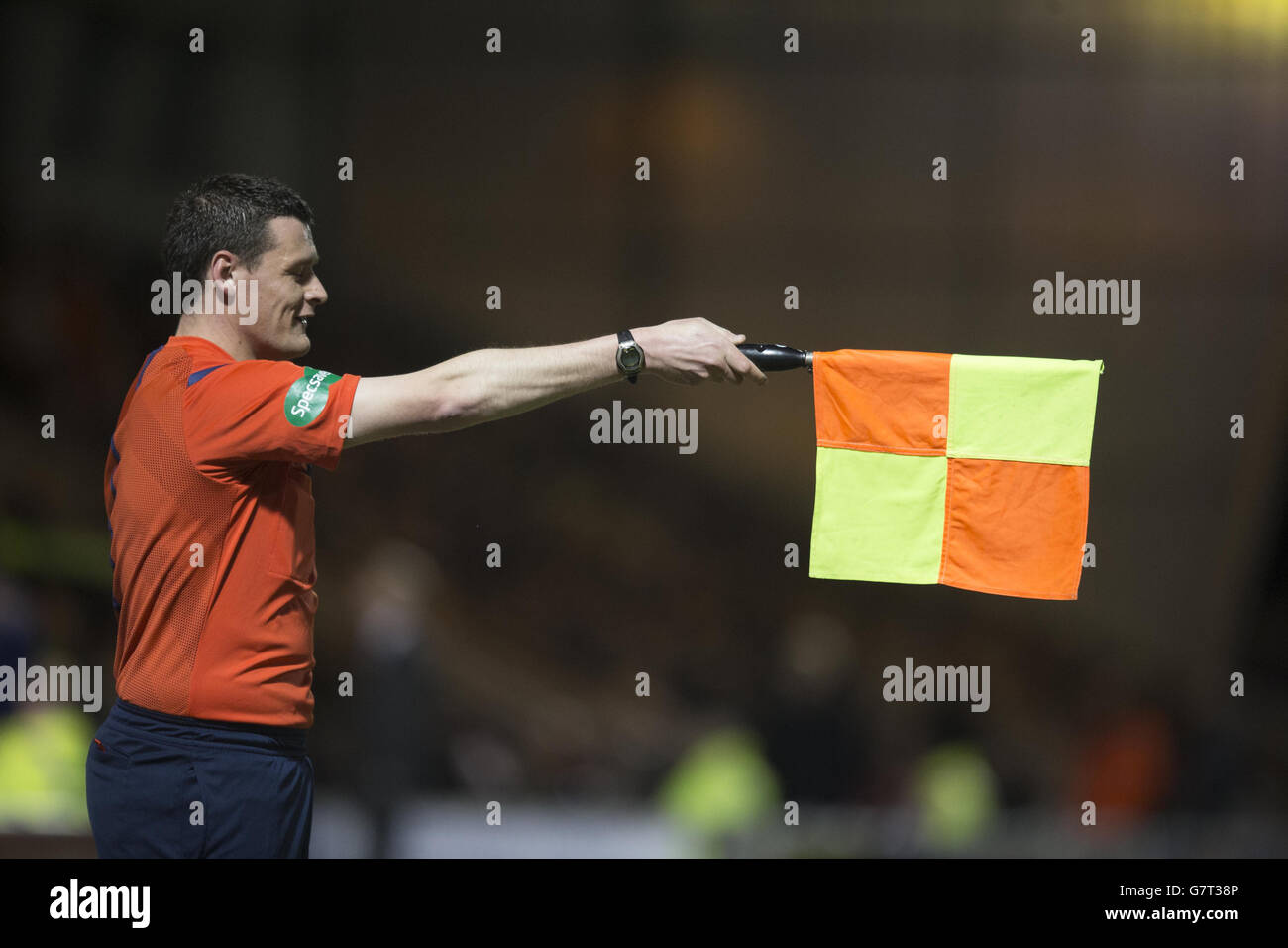 Assistant referee Gavin Harris during the Scottish Premiership match at ...