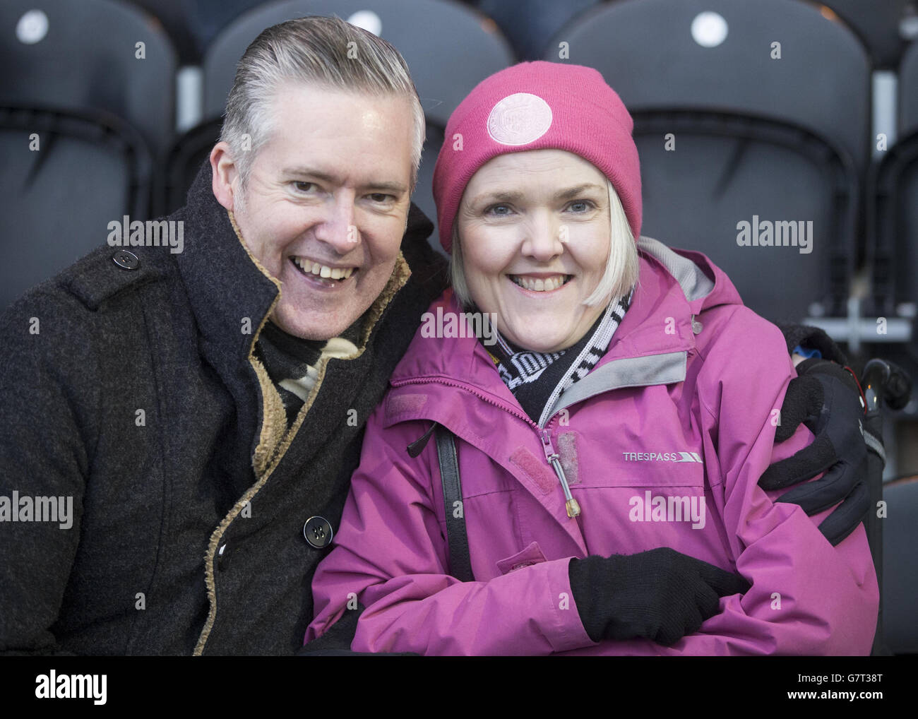 MSP George Adam and his wife St Mirren fans during the Scottish ...