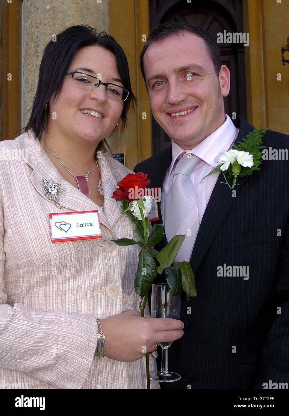Lester Smart from Northampton with his wife of four years, Leanne after ...