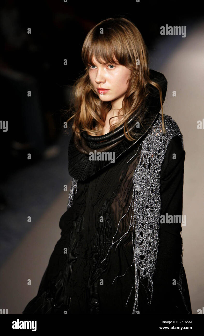 A model wears a creation from the John Rocha collection Stock Photo - Alamy