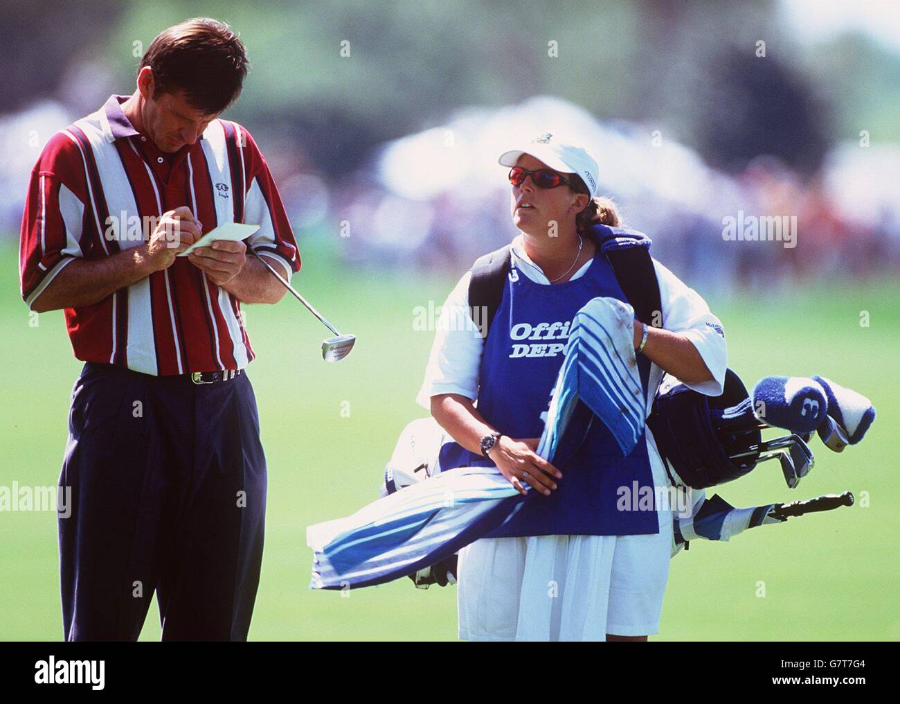 Golf Bay Hill Invitational. Nick Faldo, Great Britain with his caddy ...