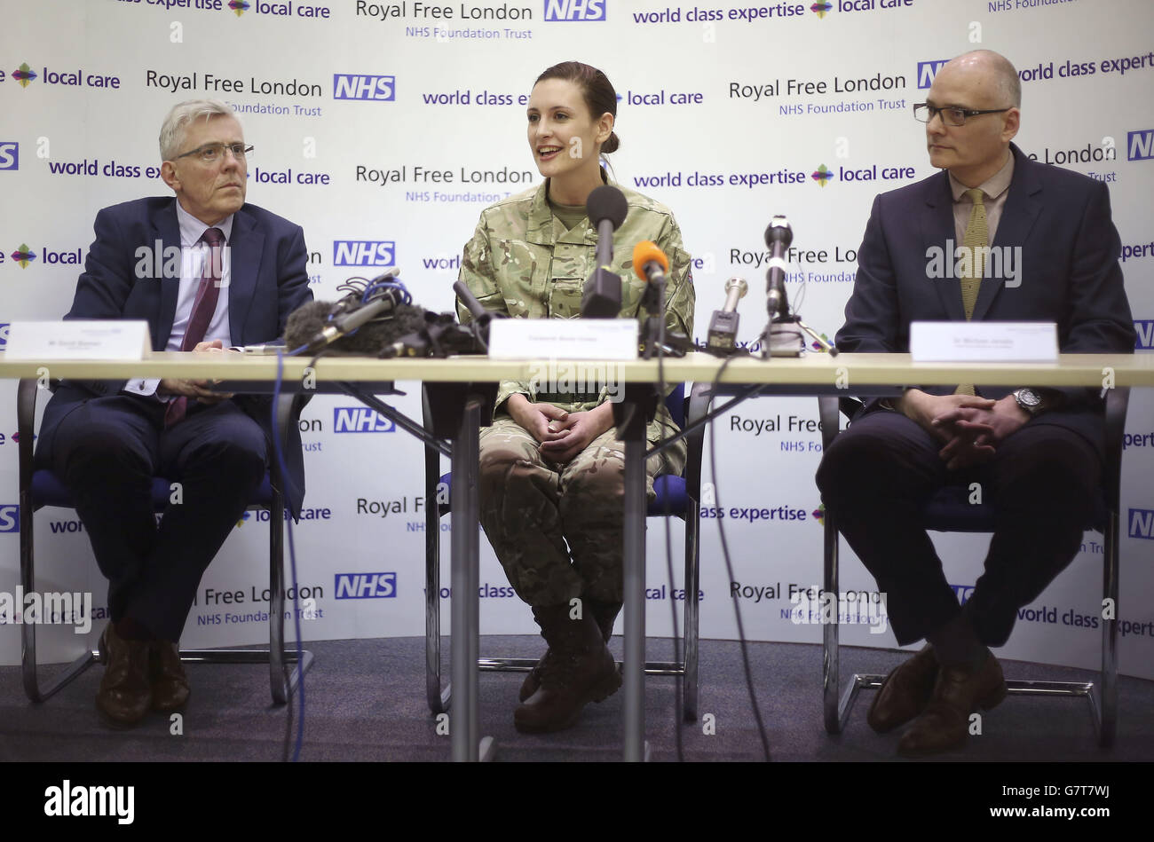 Corporal Anna Cross, 25, with David Sloman Chief Executive of the Royal ...