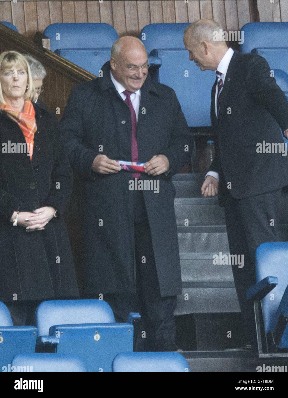 Former media man Jim Traynor during the Scottish Championship match at ...