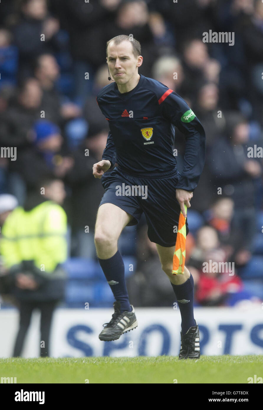 Assistant referee Sean Carr during the Scottish Championship match at ...
